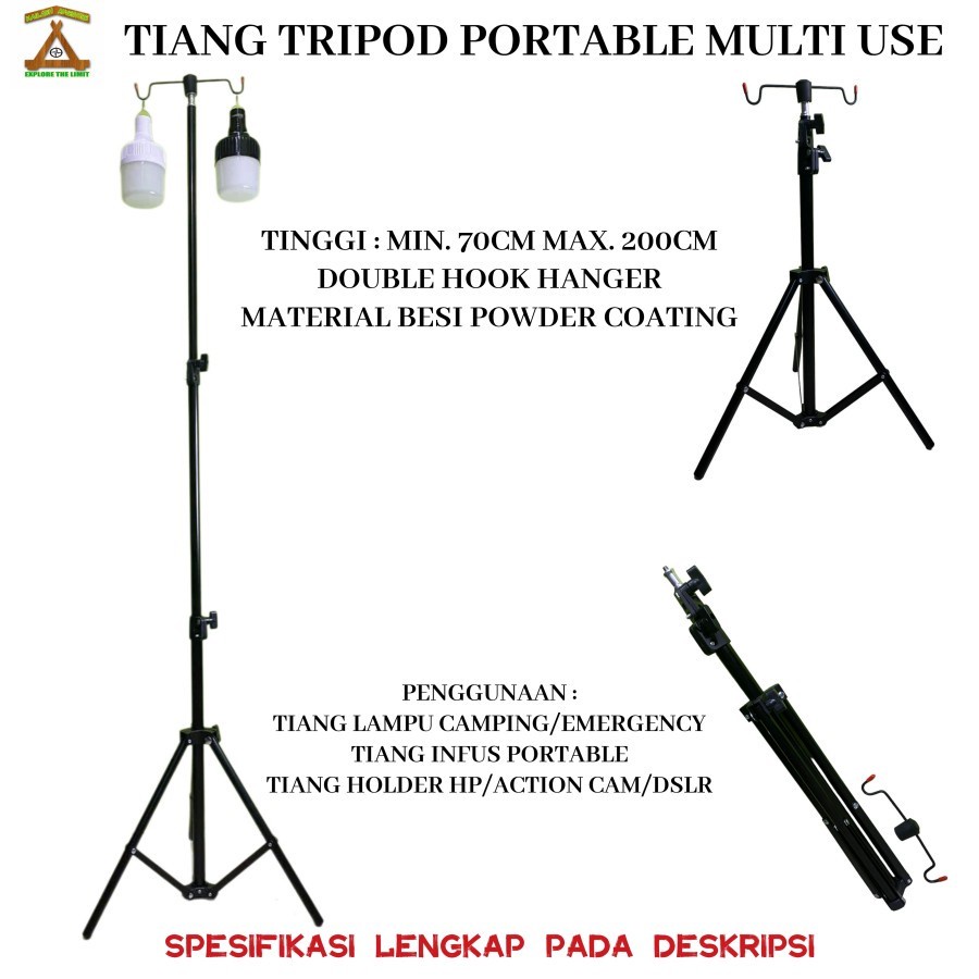 Jual TIANG LAMPU - HANGER - INFUS - HP - CAMERA PORTABLE MODEL TRIPOD ...
