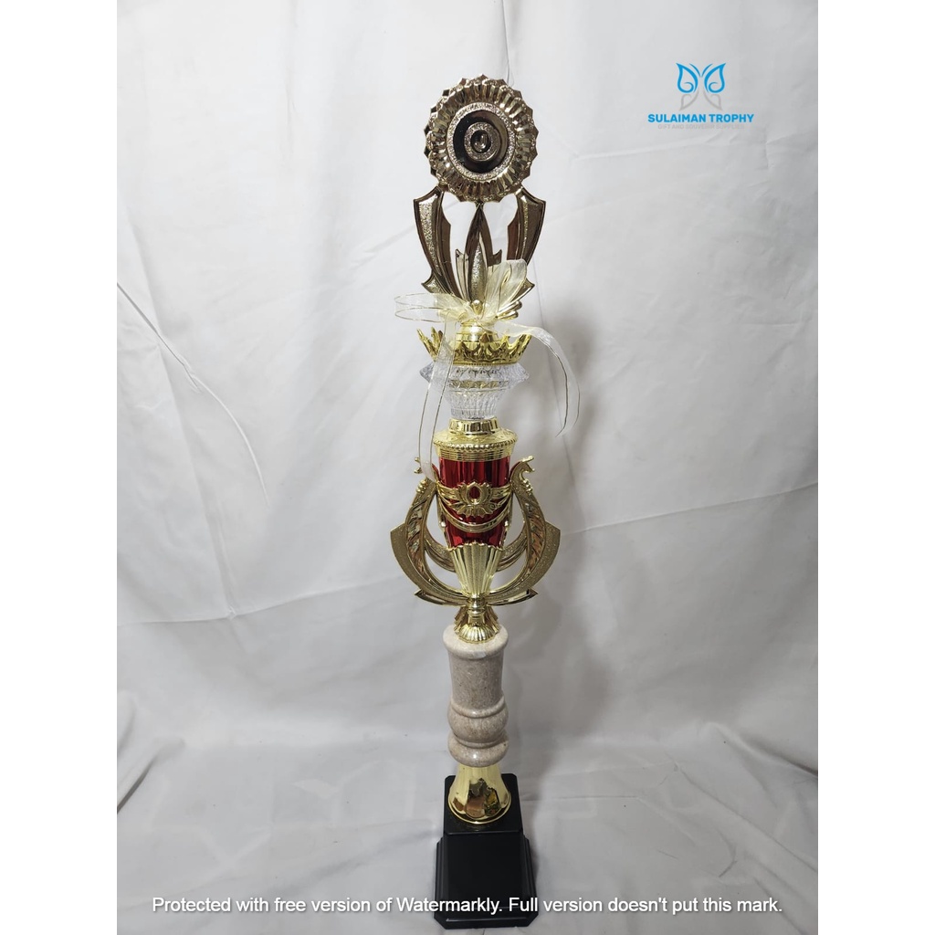 Jual Piala / Trophy PREMIUM Satuan dengan tulisan logo pita | Shopee ...