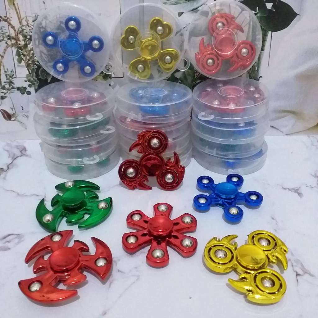 Jual Mainan Fidget Spiner Besi Warna Chrome / Spinner Besi Anti Karat ...