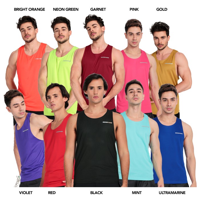 Jual Baju Sport Kaos Singlet Men Dry Fit Olahraga Running Gym Lari Pria ...