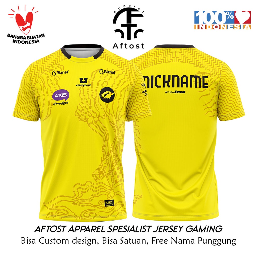 Jual JERSEY BAJU KAOS ONIC ESPORT KUNING M4 & MPL S9 TERBARU 2023 FREE ...