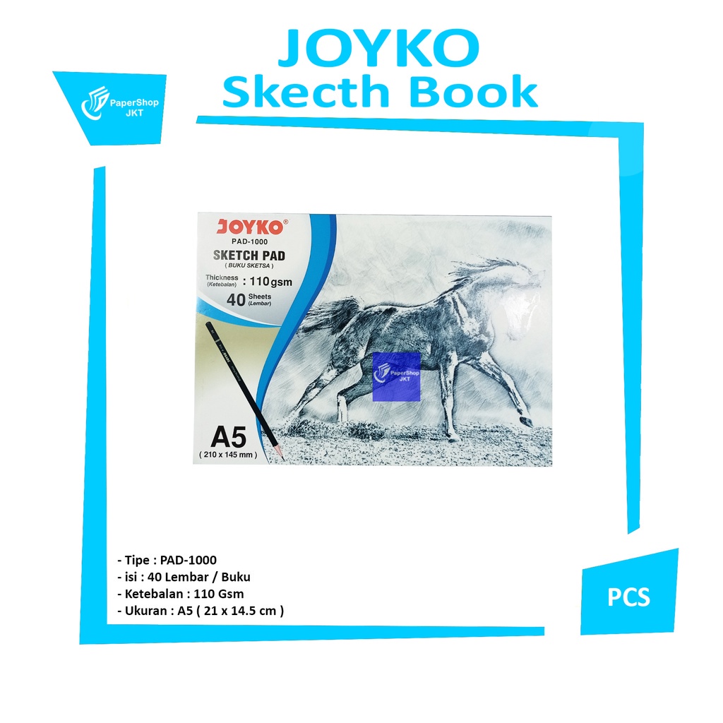 Jual JOYKO - Sketch Pad Pad-1000 A5 110gsm - 40 Lembar - Pcs | Shopee ...
