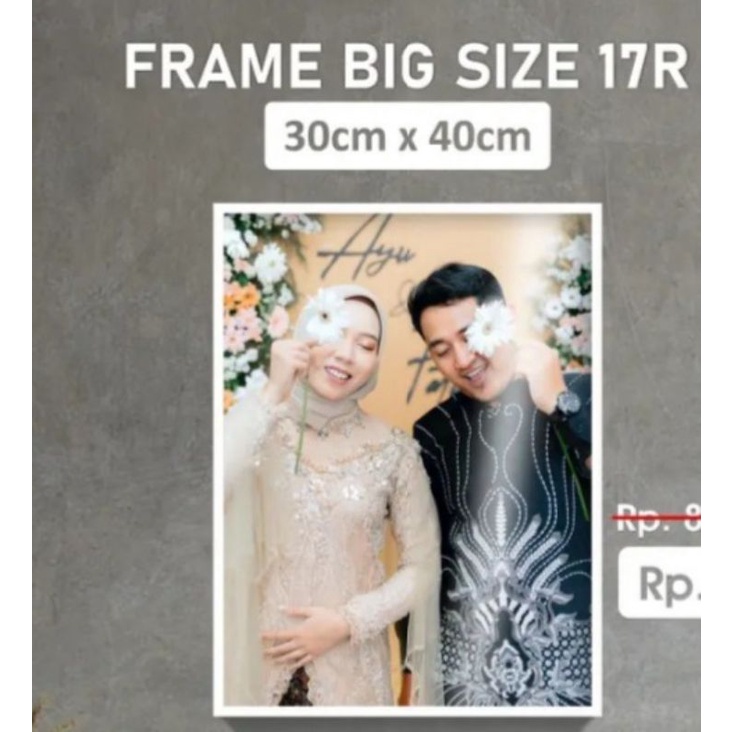 Jual Cetak Foto + BINGKAI/UKURAN 40x30 cm Frame Tanpa Paku sudah laminasi | Shopee Indonesia