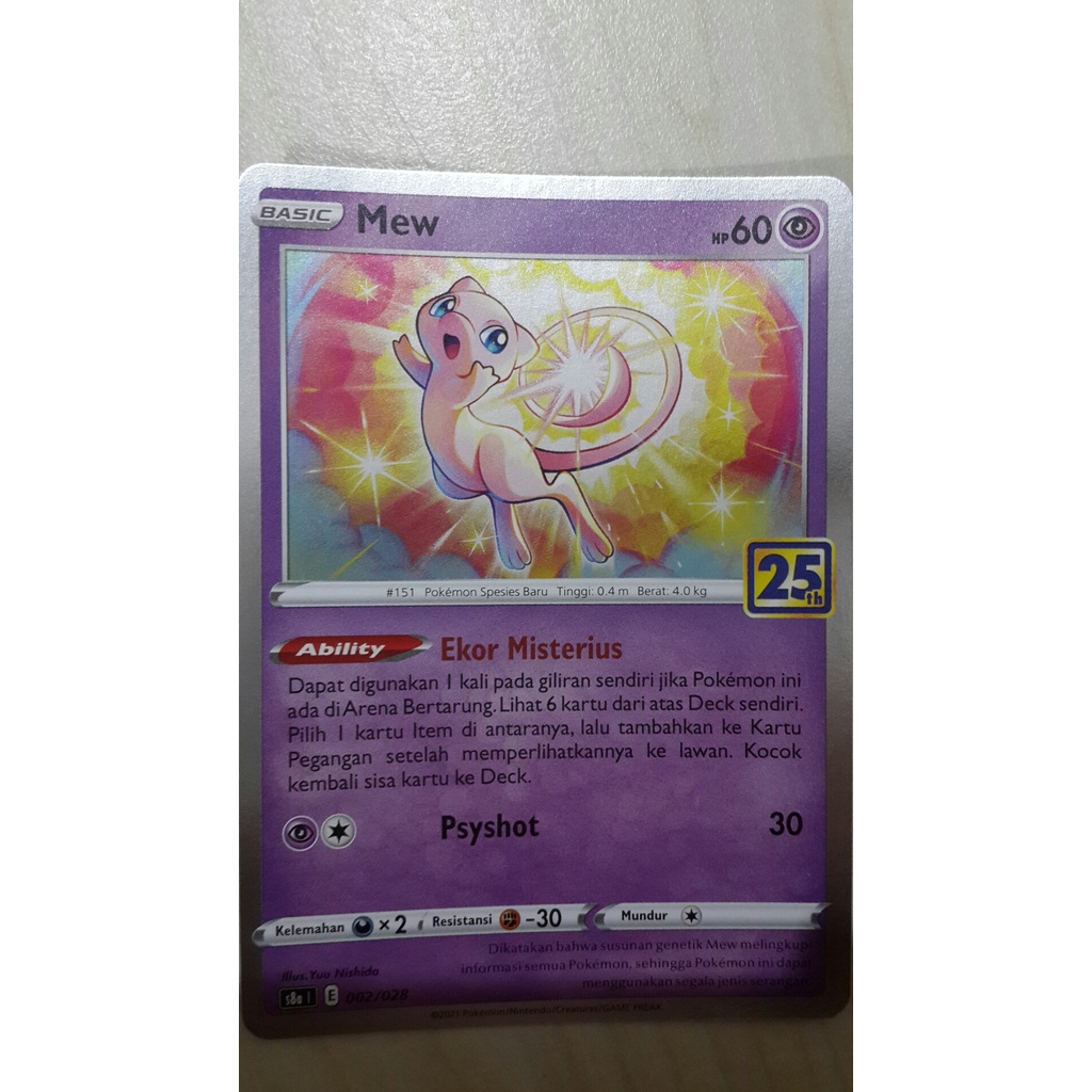 Jual POKEMON TCG INDONESIA MEW EDISI 25TH ANNIVERSARY | Shopee Indonesia