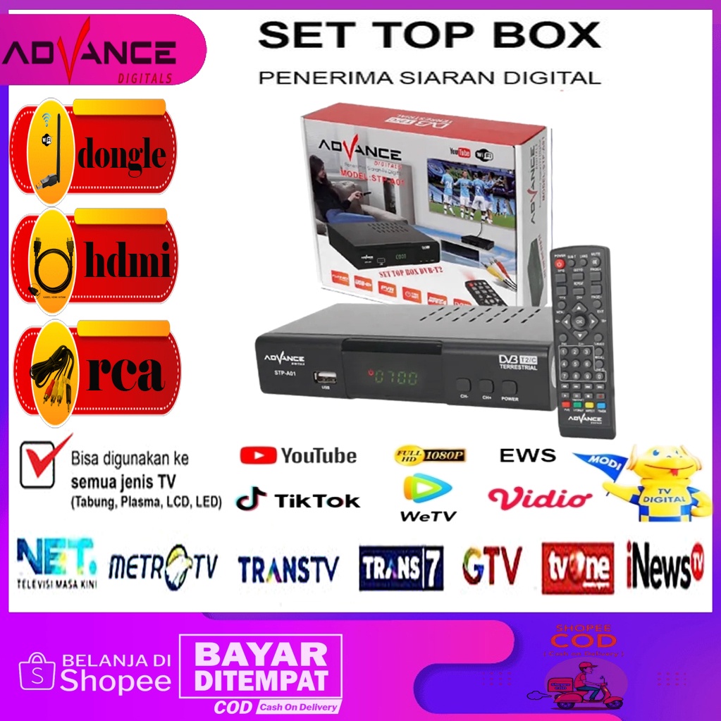 Jual set tob box advance STOK ADVANCE Set Top Box Advance DVB T2 02 TV ...