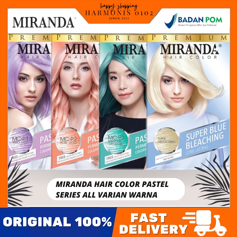 Jual Miranda Hair Color Pastel Series Semir Pewarna Rambut Pastel ...