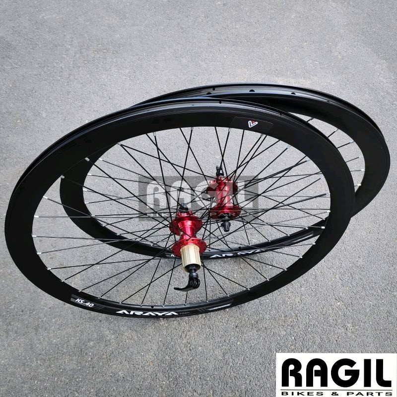 Jual WHEELSET SEPEDA 700C ARAYA KS40 BALAP ROAD BIKE FIXIE 700 C VELG ...