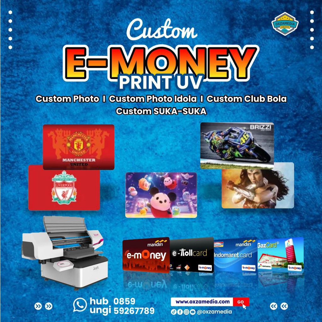 Jual CUSTOM EMONEY / ETOLL PRINT UV - DESAIN SUKA-SUKA | Shopee Indonesia