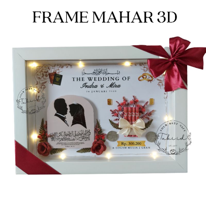 Jual BINGKAI MAHAR PERNIKAHAN CUSTOM 35X25CM | 37X27CM /MAHAR IN FLOWER ...