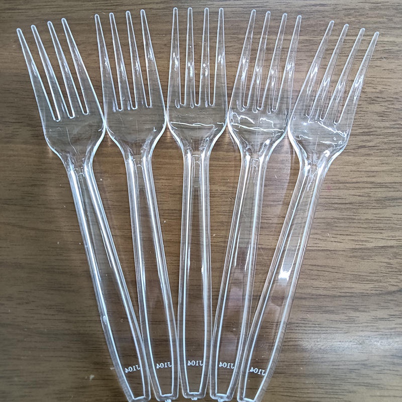 Jual YGS -C408- 1 PCS Garpu Makan Plastik Bening - Garpu Plastik ...