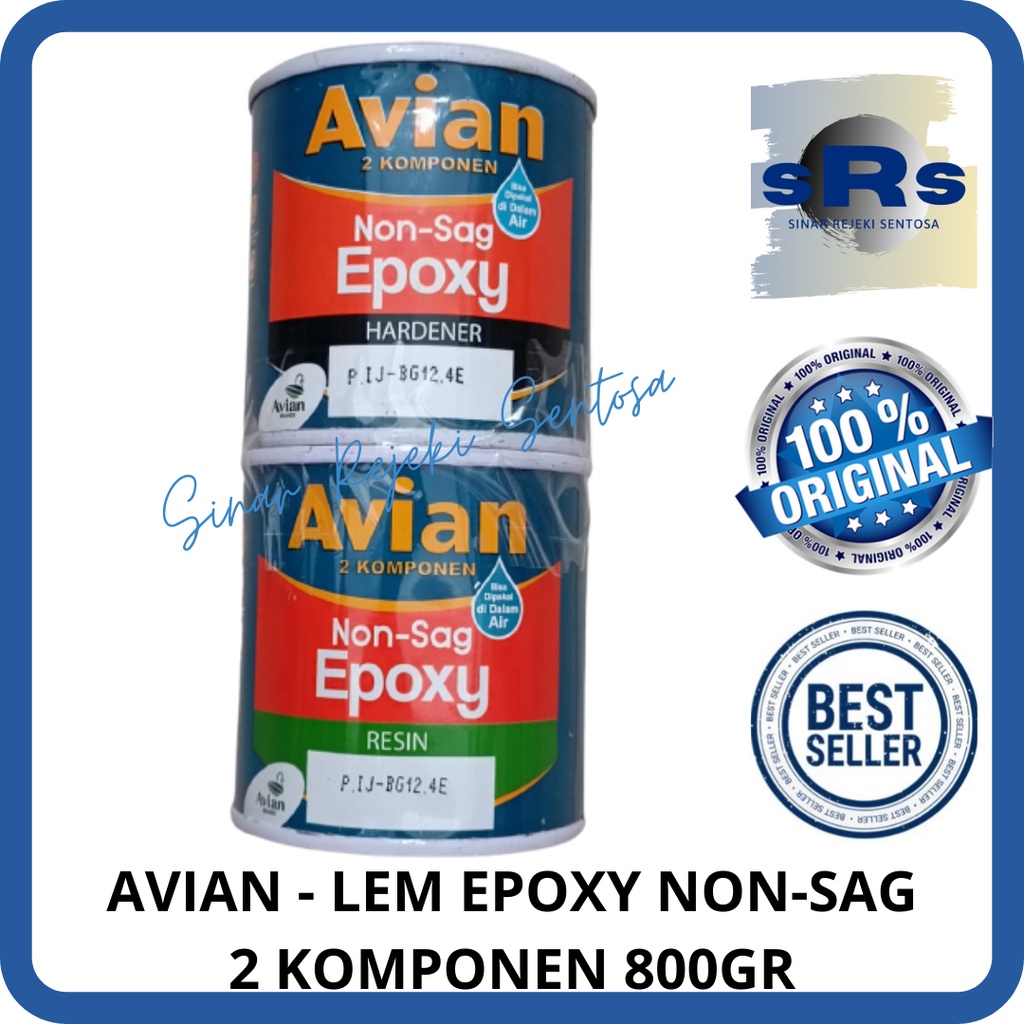 Jual AVIAN - LEM EPOXY NON SAG 2 KOMPONEN 800GR | Shopee Indonesia