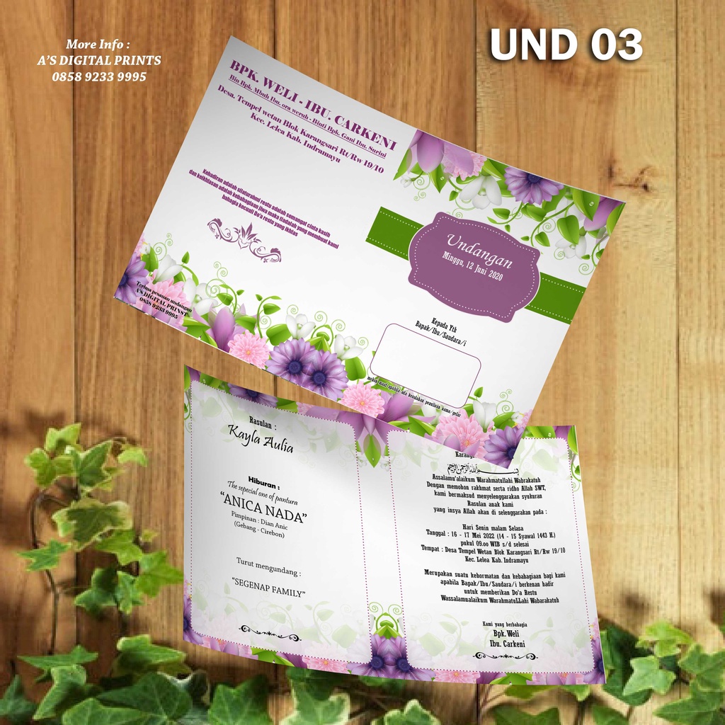Jual Undangan pernikahan, Khitanan, Rasulan, Model Elegan, Unik dan ...