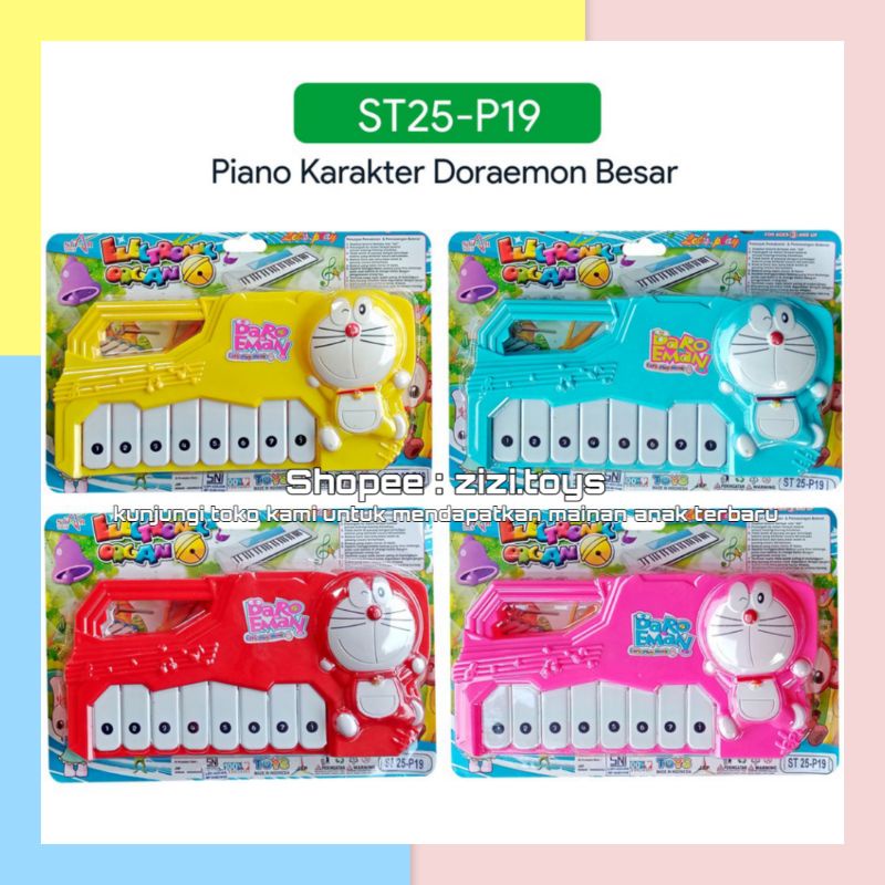 Jual Piano mainan piano karakter doraemon besar dan kecil dual mode not ...