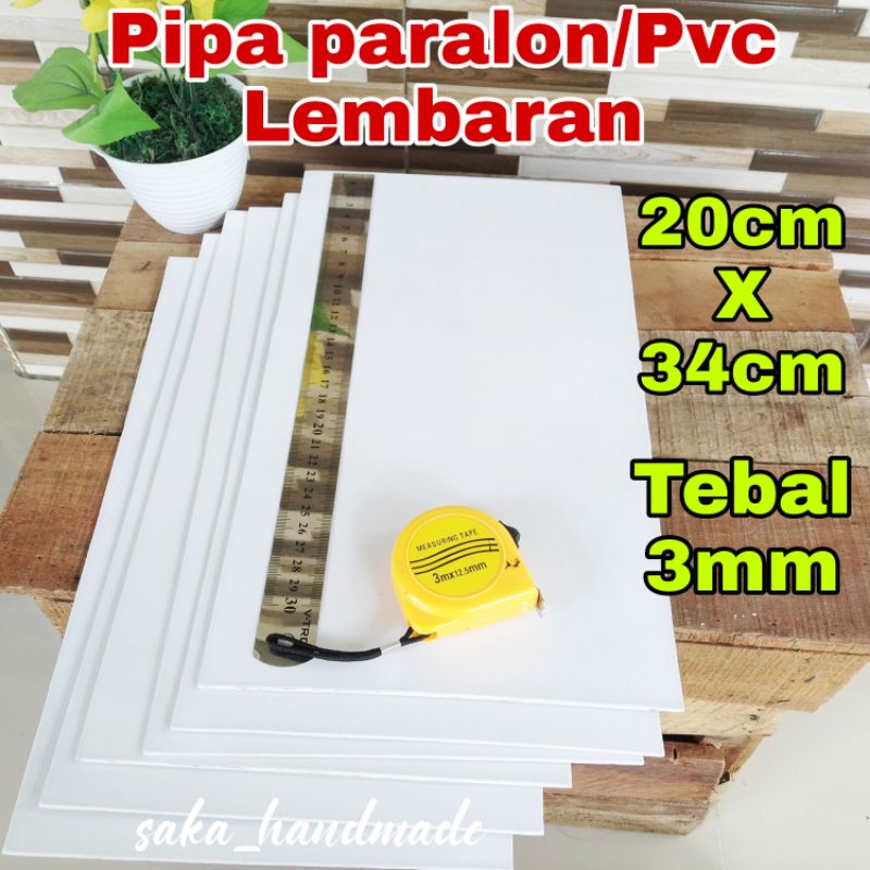 Jual PIPA PARALON/PVC LEMBARAN 20cm X 34cm TEBAL 3mm | Shopee Indonesia