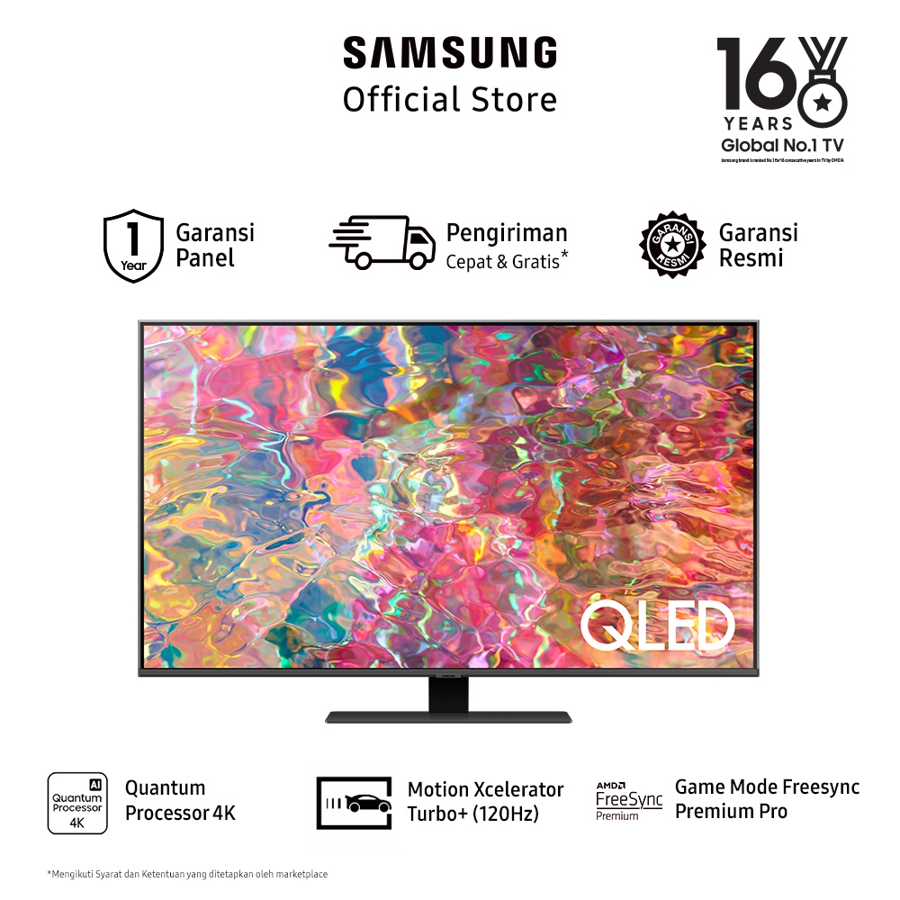 Jual Samsung Smart TV 50 inch QLED 4K Q80B dengan Dolby Atmos QA50Q80BAKXXD | Shopee Indonesia