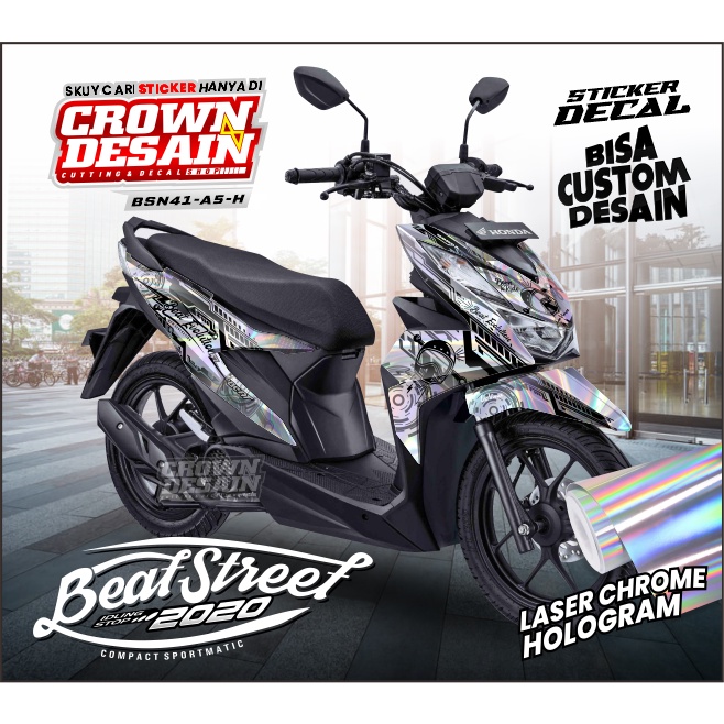 Jual Decal motor beat street new Hologram Maxdecal - Stiker striping ...