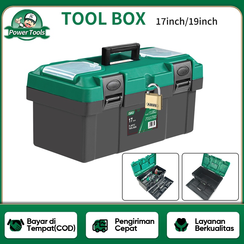 Jual ISKU Tool box / Kotak Perkakas ABS 17" 19" Kapasitas Super Besar ...