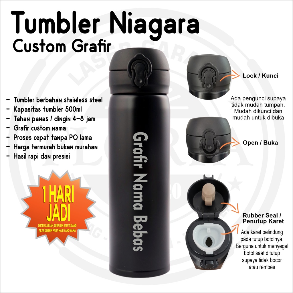 Jual Tumbler Stainless Custom Nama Grafir Laser | Shopee Indonesia
