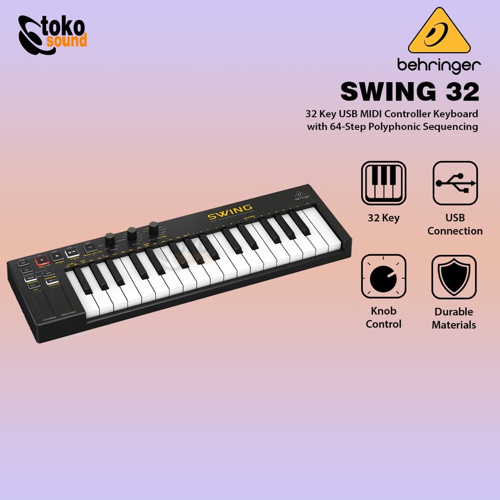 Jual Behringer Swing 32-Key USB MIDI Controller Keyboard | Shopee Indonesia