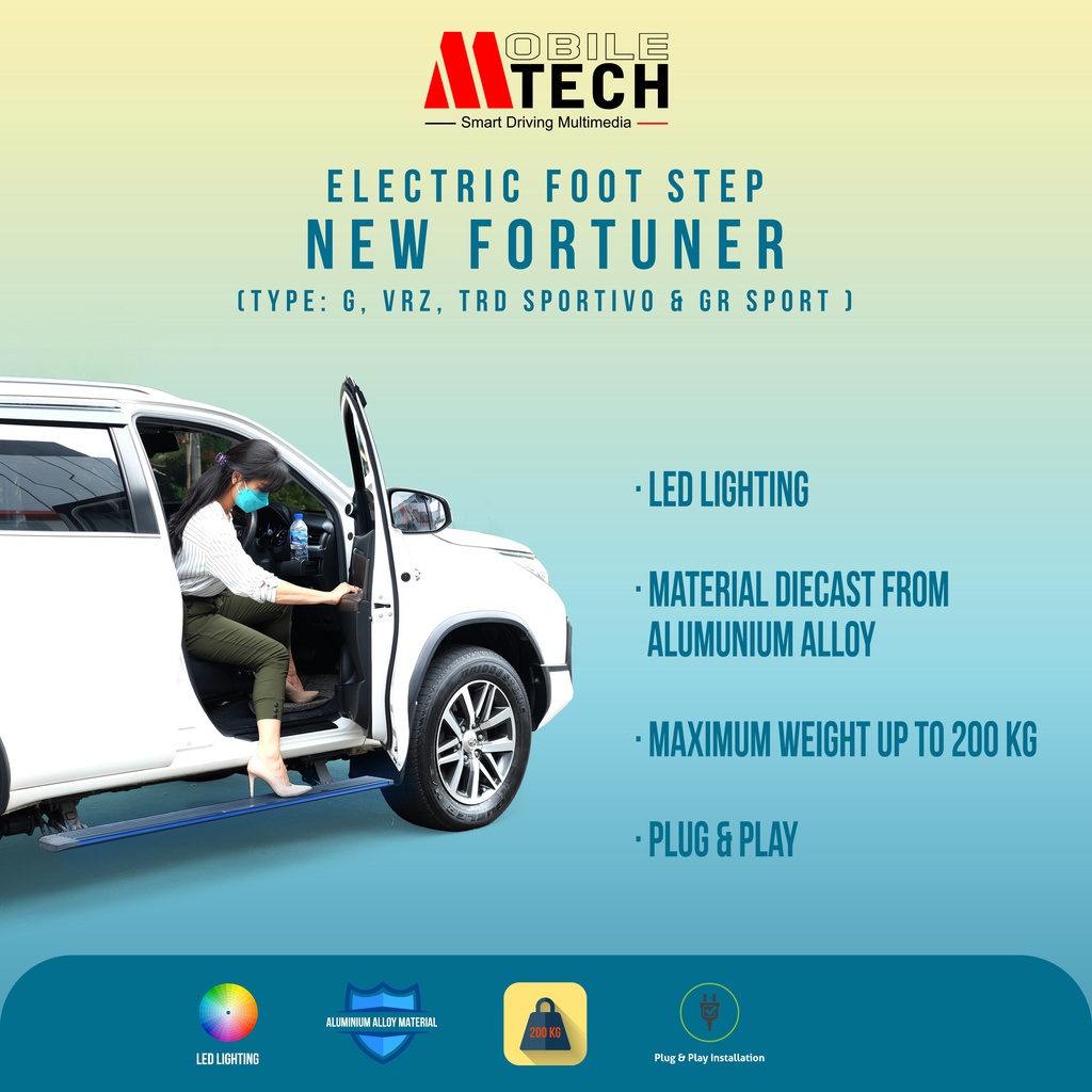 Jual Electric Footstep LED New Fortuner Mobiletech | Shopee Indonesia