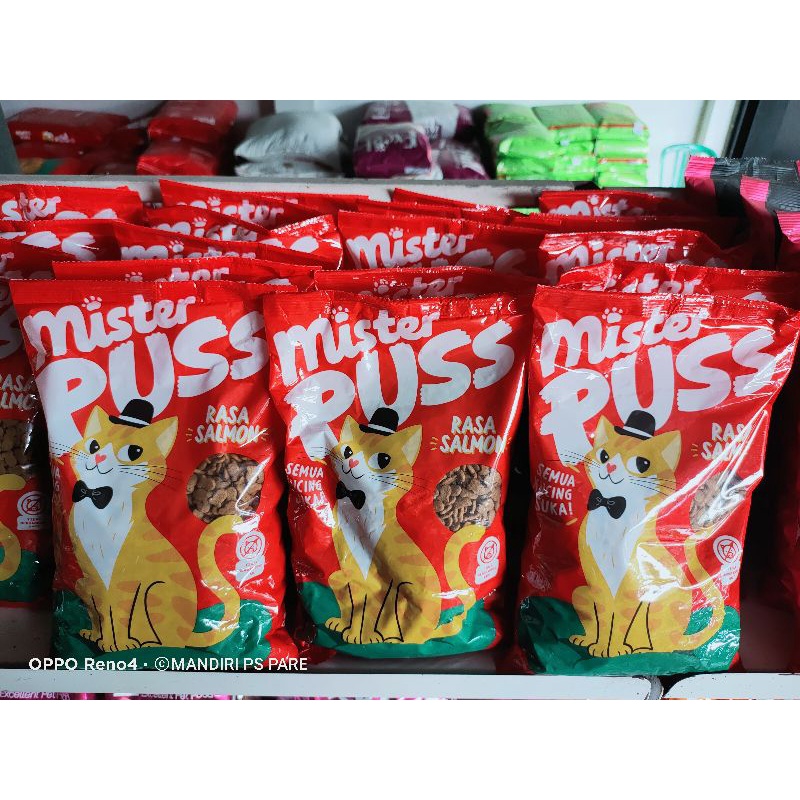 Jual MISTER PUSS RASA SALMON bentuk Ikan 500gr(makanan kucing dry food ...