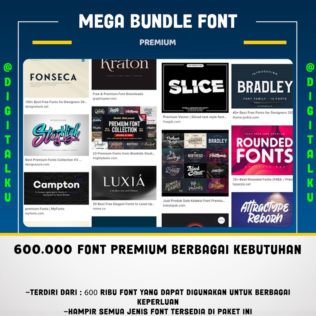 Jual 600.000 Font Premium Berbagai Kebutuhan | Shopee Indonesia