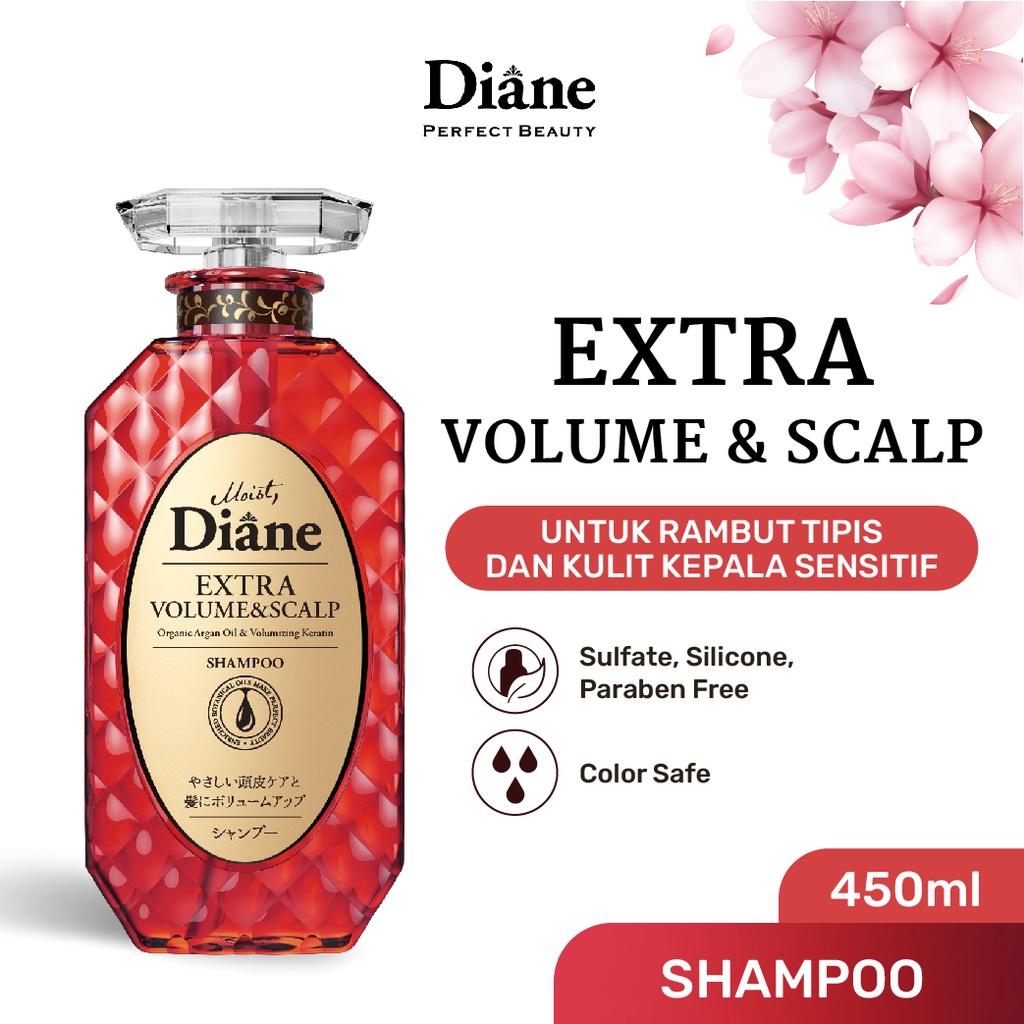 Jual Moist Diane Extra Volume & Scalp Shampoo 450ML (Made In Japan ...