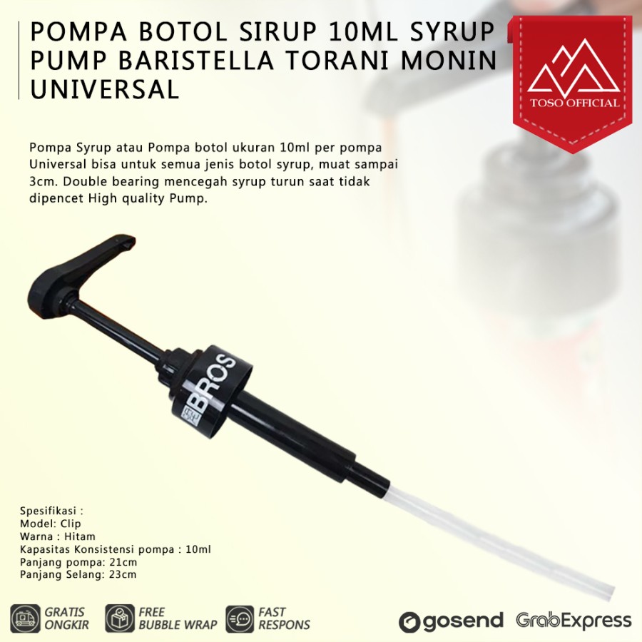 Jual POMPA BOTOL SIRUP 10ML SYRUP PUMP BARISTELLA TORANI MONIN ...