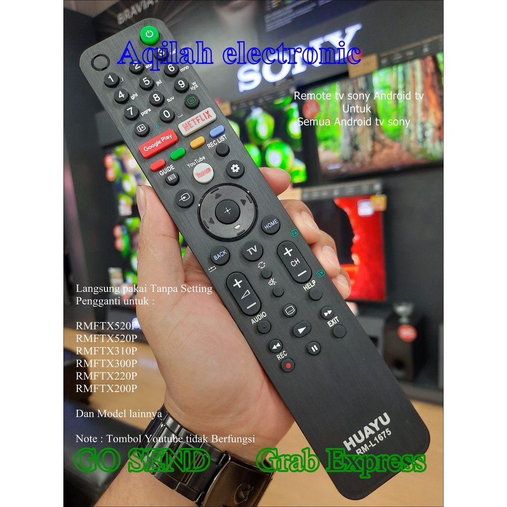 Jual Remote tv Sony Smart android tv untuk RMF-TX500P & RMF-TX520P ...