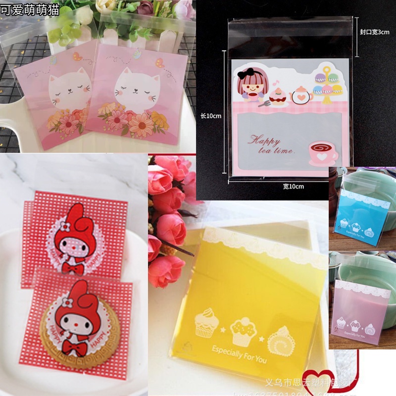 Jual PART-9 Plastik Cookies 10x10cm kartun kawaii lucu imut 100pc ...