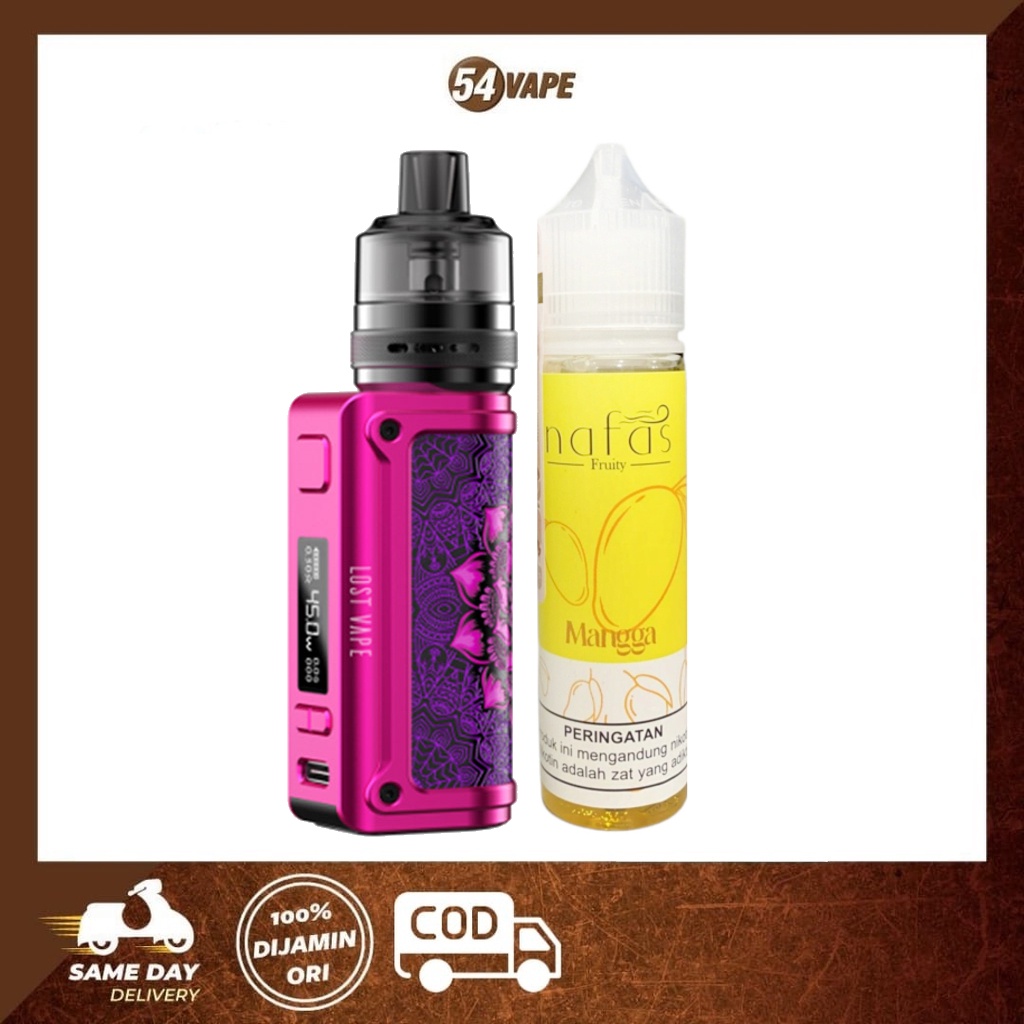 Jual Lost Vape Thelema Mini 45W Box Mod Kit + Liquid Nafas 60ml ...