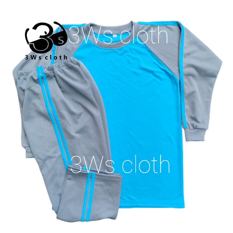 Jual Kaos Olahraga TK PAUD SD ABU BIRU MUDA | Shopee Indonesia