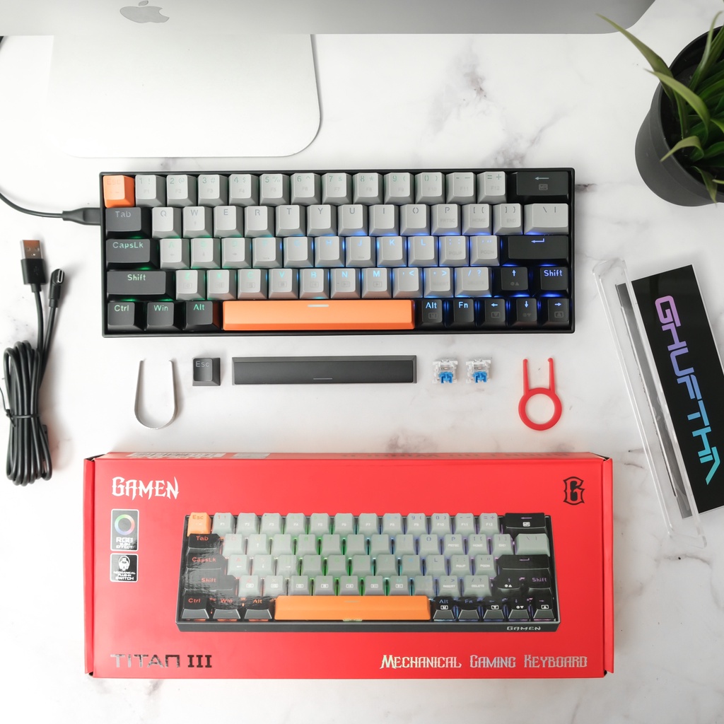 Jual Keyboard Gaming Gamen Titan III Mechanical Switch Blue RGB ...