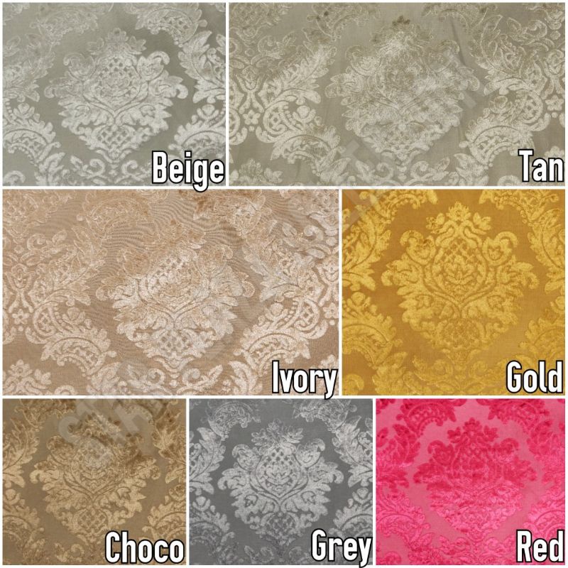 Jual Kain Bludru Beludru Mewah Premium Velvet Mengkilap Timbul Motif ...