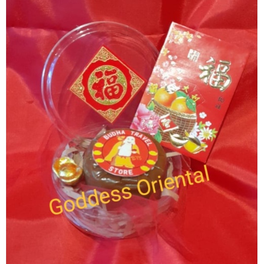 Jual Kue Keranjang Besar Imlek + Coklat Yuan Bao Emas Hoki Toples Gift ...