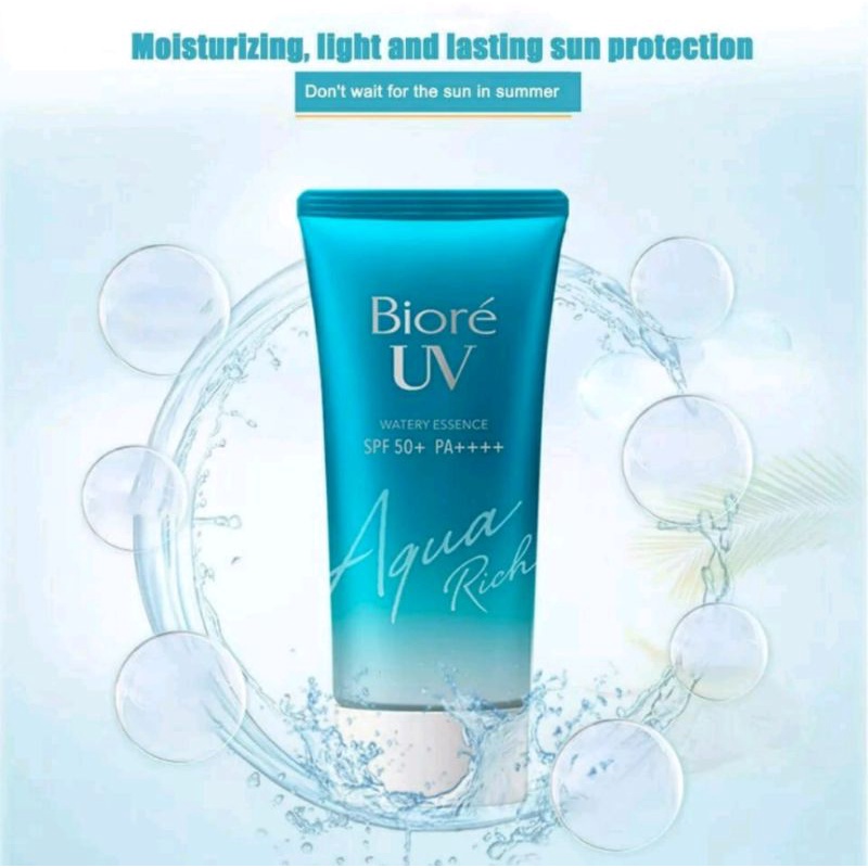 Jual Biore UV Aqua Rich Watery Essence SPF50 Sunscreen Sunblock | Shopee Indonesia