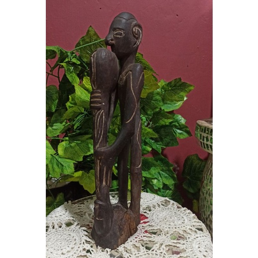 Jual Patung Asmat Kuno rare Langka kayu Papua pedalaman T:38cm Cacat ...