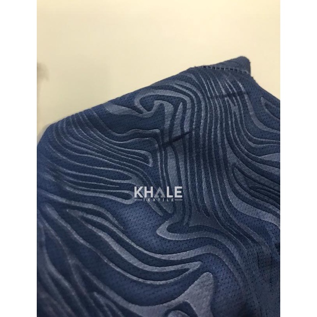 Jual Bahan Kain Drifit Emboss Njoy Flow Corak Navy Premium Jersey ...