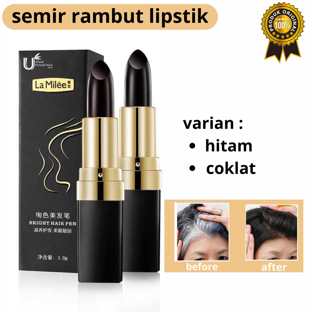 Jual bisa COD terrlaris cat rambut listik semir La Milee Lipstik Cat ...
