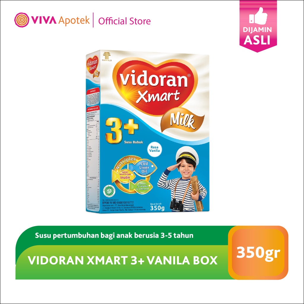 Jual Vidoran Xmart 3+ Vanila Susu Formula Usia 3-5 Tahun - 350Gr ...