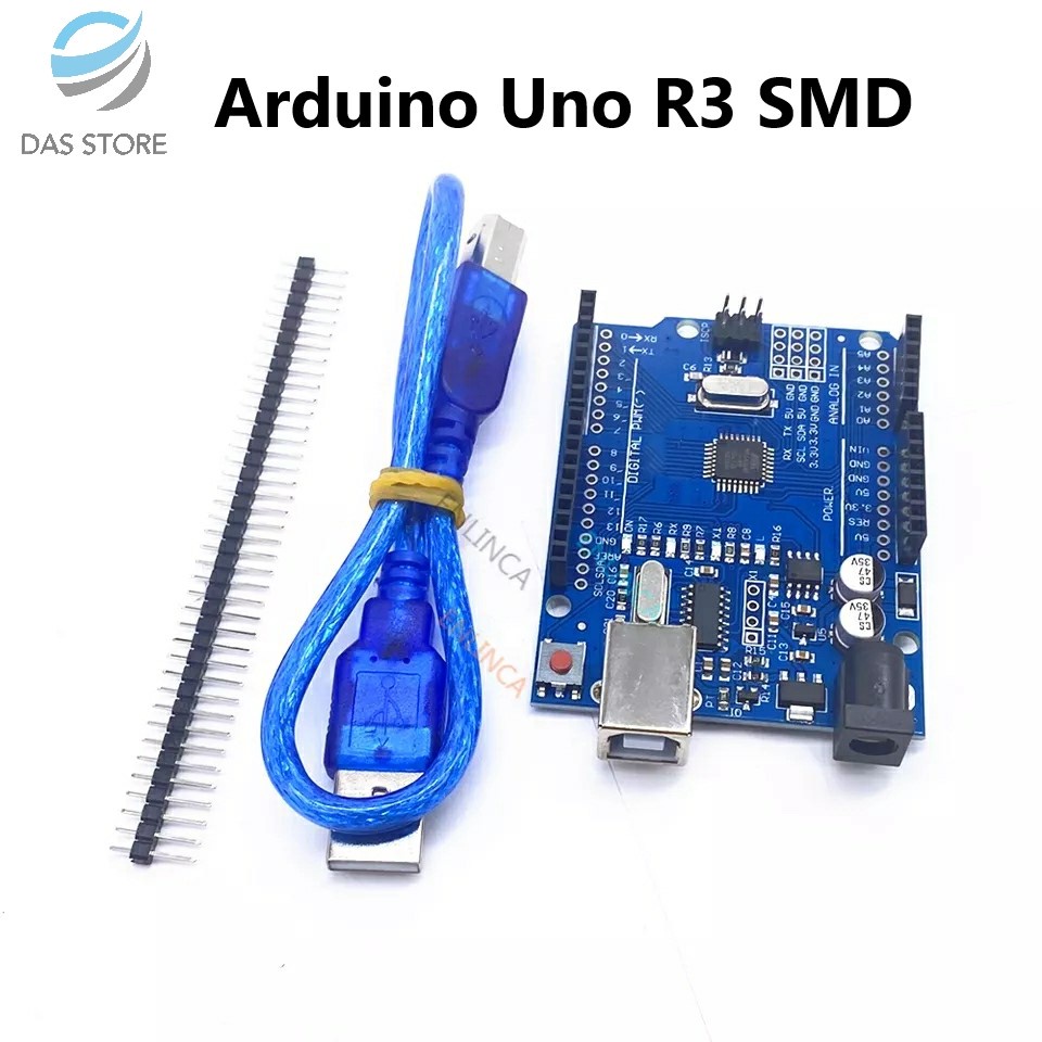 Jual Arduino Uno R3 SMD Atmega328P compatible arduino unoplus kabel usb | Shopee Indonesia