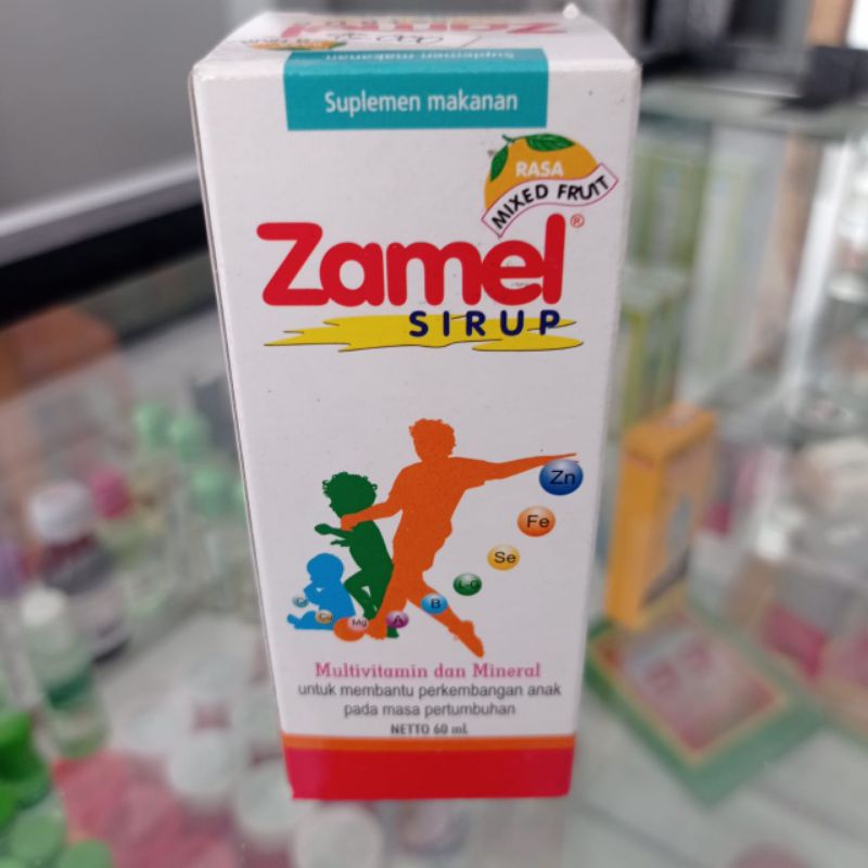 Jual ZAMEL SIRUP MULTIVITAMIN DAN MINERAL 60ML | Shopee Indonesia