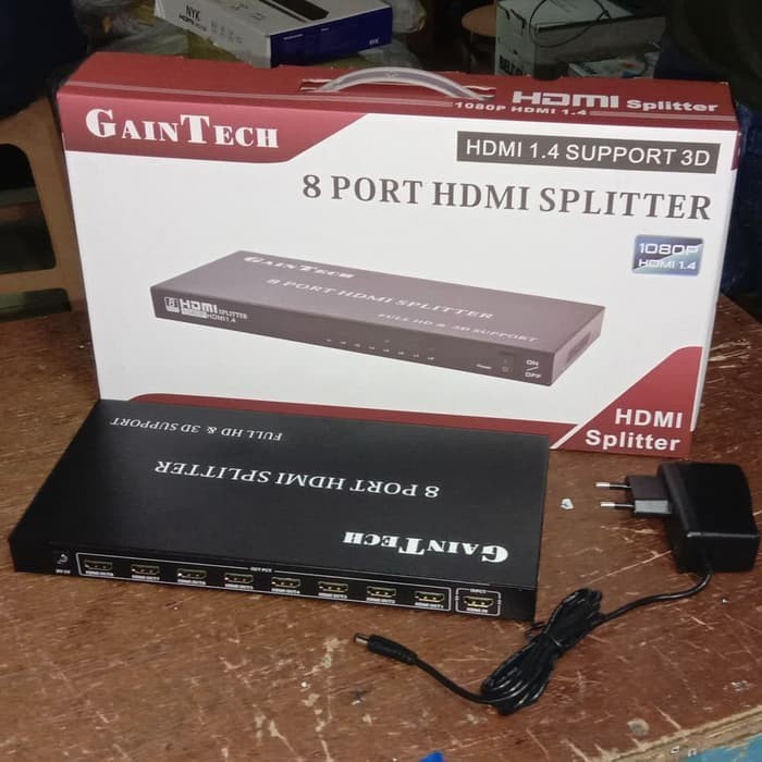 Jual HDMI SPLITTER GAINTECH 8 Port 1 input to 8 output | Shopee Indonesia