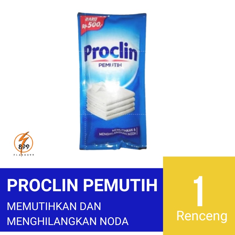 Jual PROCLIN PEMUTIH PAKAIAN 1 RENCENG ISI 12 SACHET | Shopee Indonesia