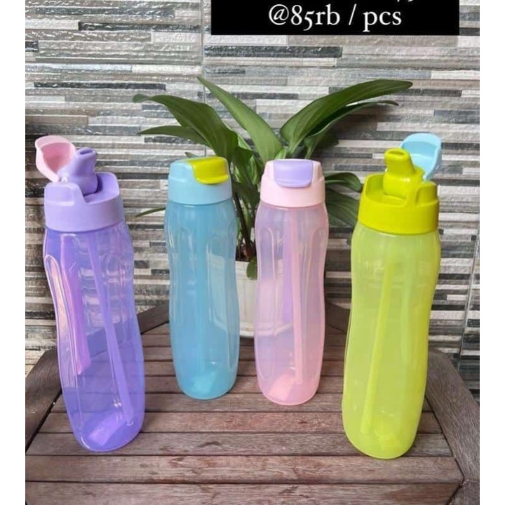 Jual Tupperware botol dengan sedot eco botle straw 750 ml | Shopee ...