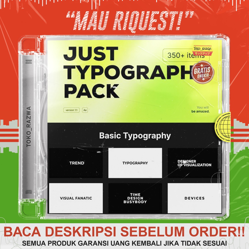 Jual Just Typography Pack - After Effects - AtomX Extension | Shopee ...