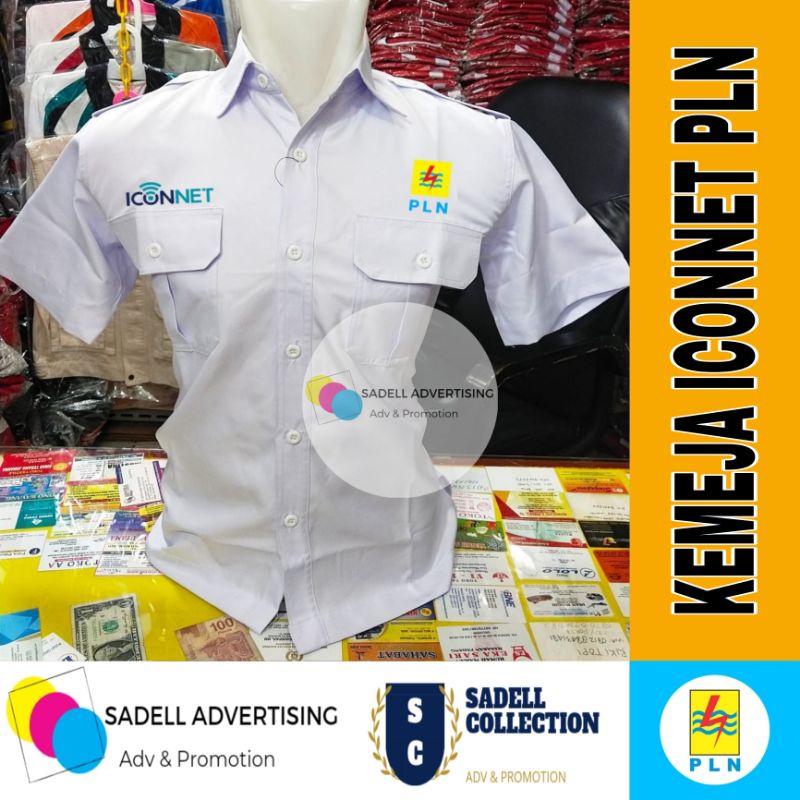 Jual Kemeja PDH ICONNET PLN Seragam PDH PLN ICONNET Putih Lengan Pendek ...