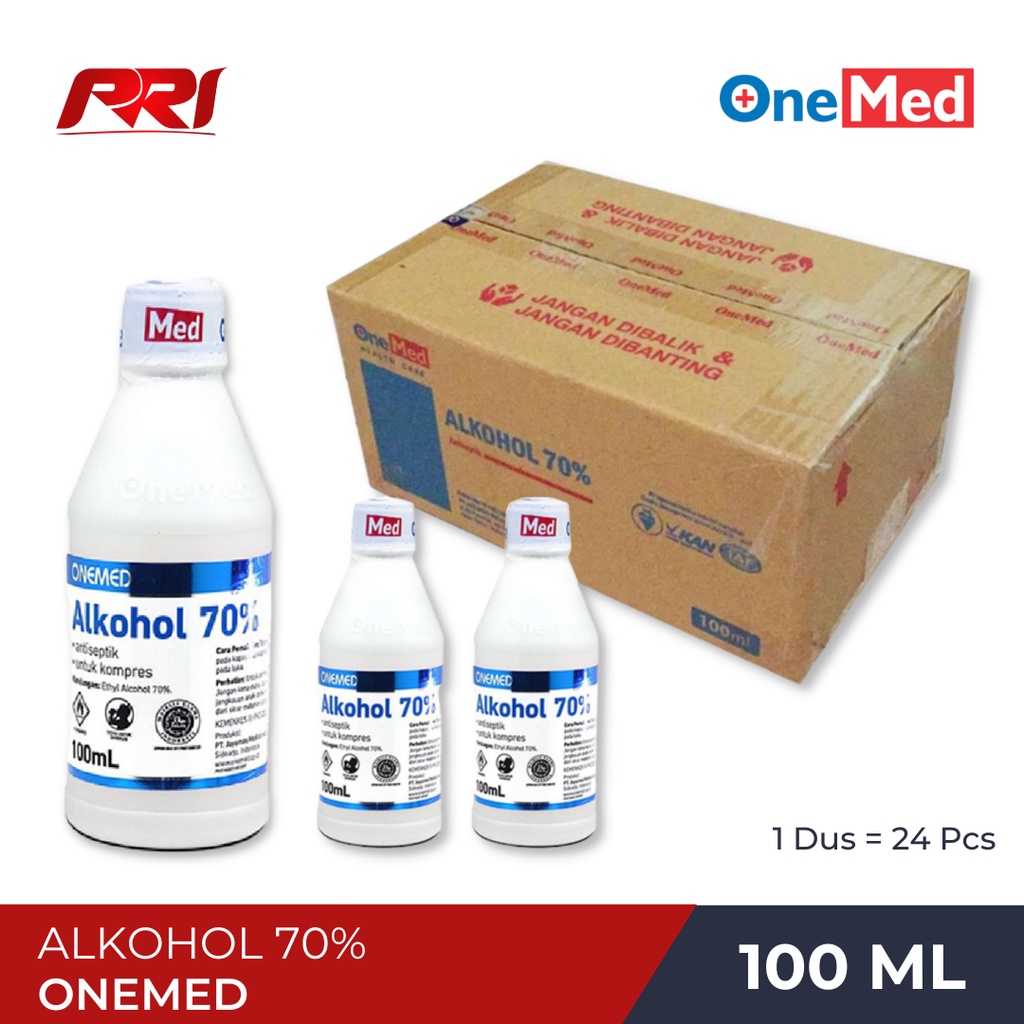 Jual Onemed Alkohol 70% 100 ML - 1 Dus (24 Pcs) | Shopee Indonesia