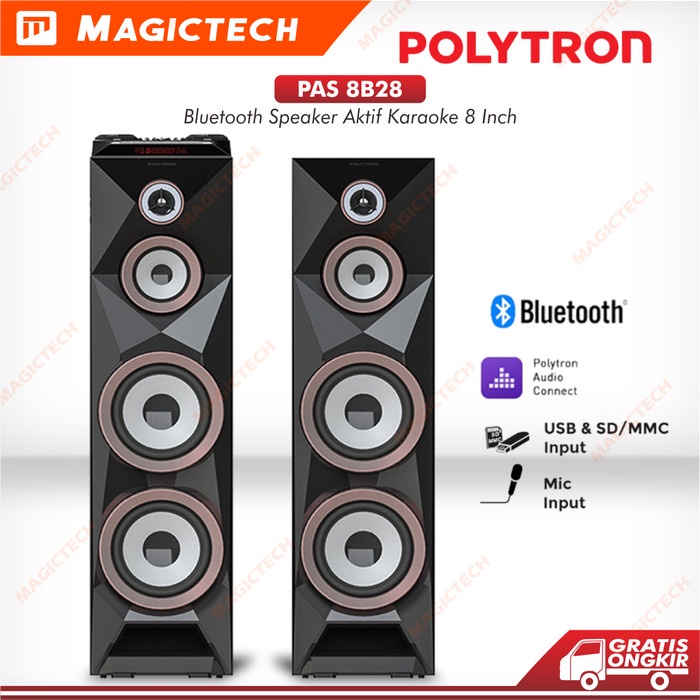 Jual POLYTRON SPEAKER AKTIF 8" PAS 8B28 BLUETOOTH USB KARAOKE - PAS8B28 ...