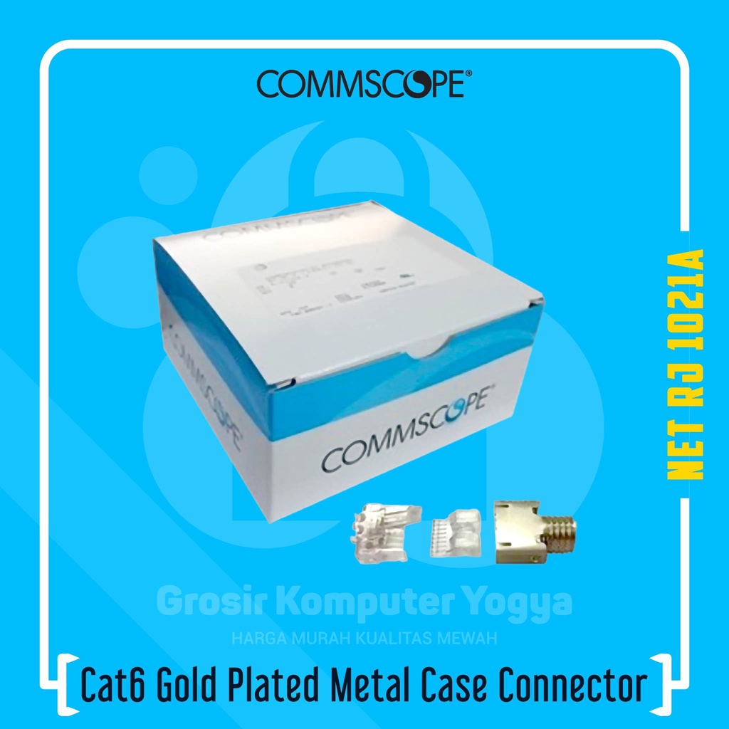 Jual Commscope Cat6 Cat 6 RJ45 Gold Plated Metal Case Connector ...